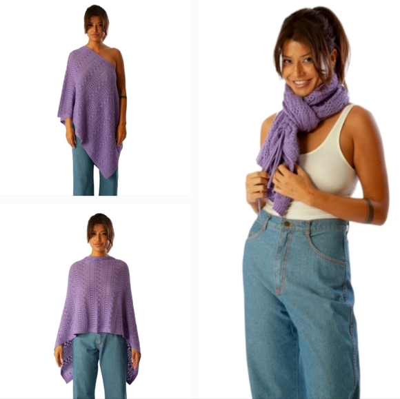 Kerisma | Tops | Nwt Kerisma Reina 6 Way Lavender Poncho Sz Osfm | Poshmark